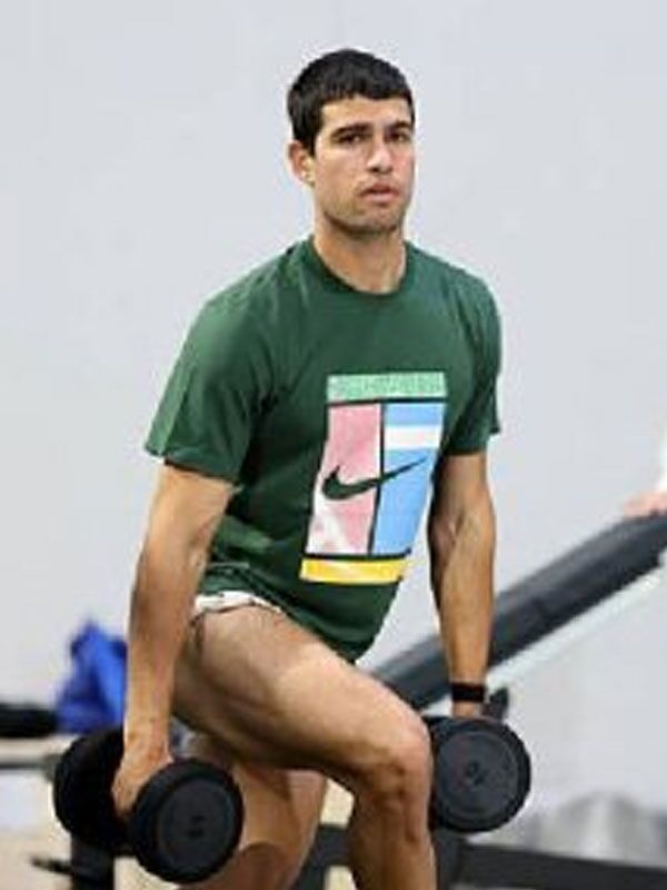 Pre-Season Training Carlos Alcaraz Green Shirt | Arsenal Jackets