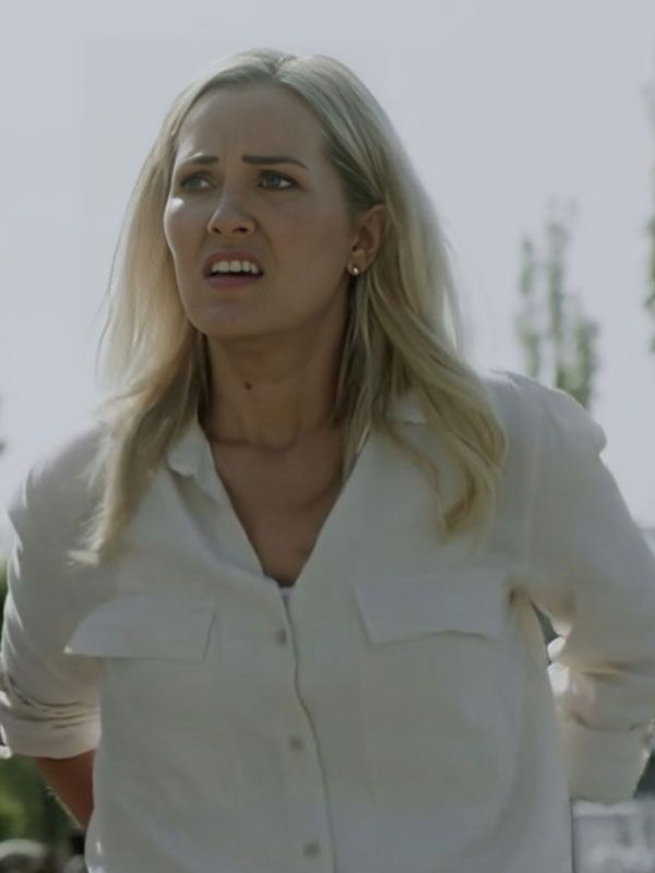Mormon Mom Gone Wrong: The Ruby Franke Story Emilie Ullerup White Shirt